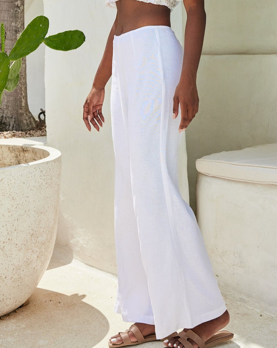 The Jetset - White Linen Women's Pants – Kenny Flowers