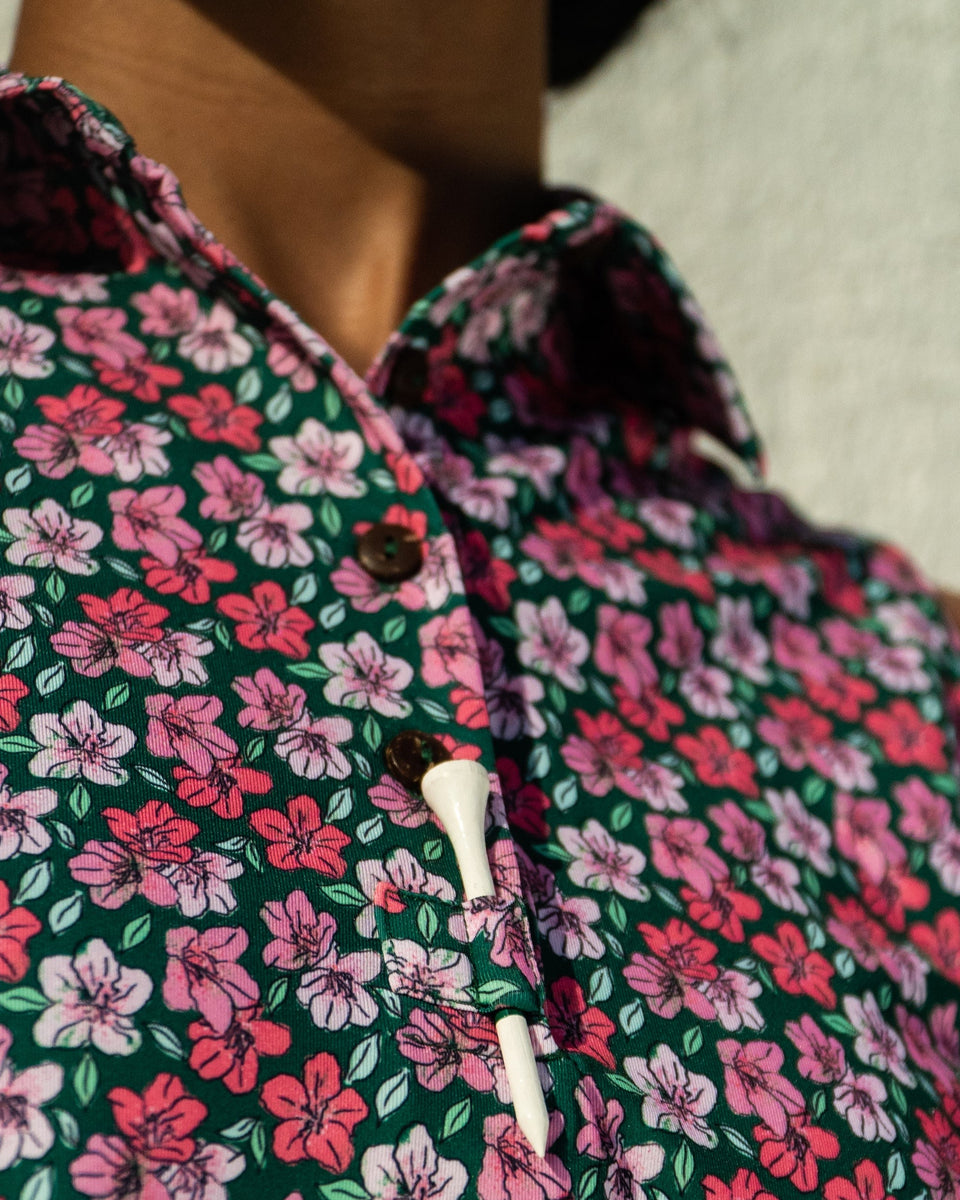 The Azaleas - Ladies Sleeveless Golf Polo by Kenny Flowers